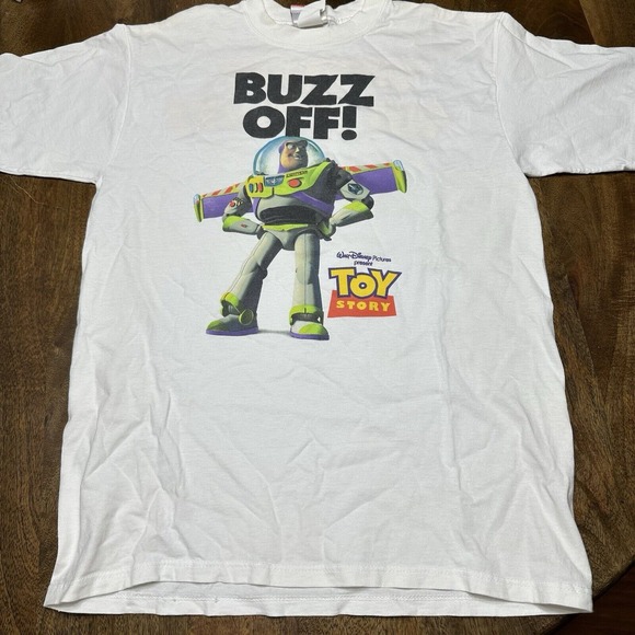 Disney | Shirts | Vintage Totally Toy Story Buzz Lightyear Buzz Off T ...